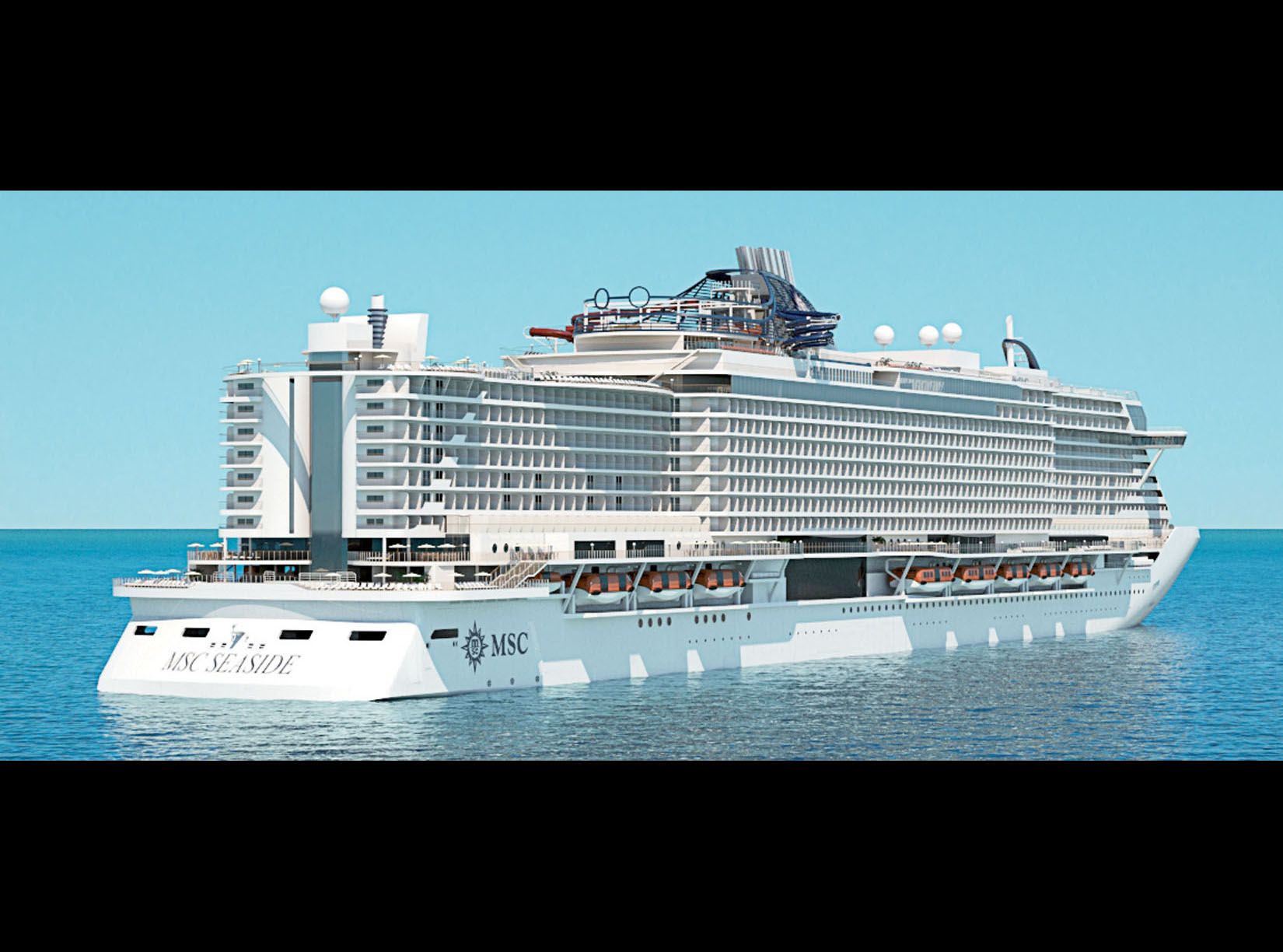 Despite its size, MSC Seaside's design connects guests with the ocean ...